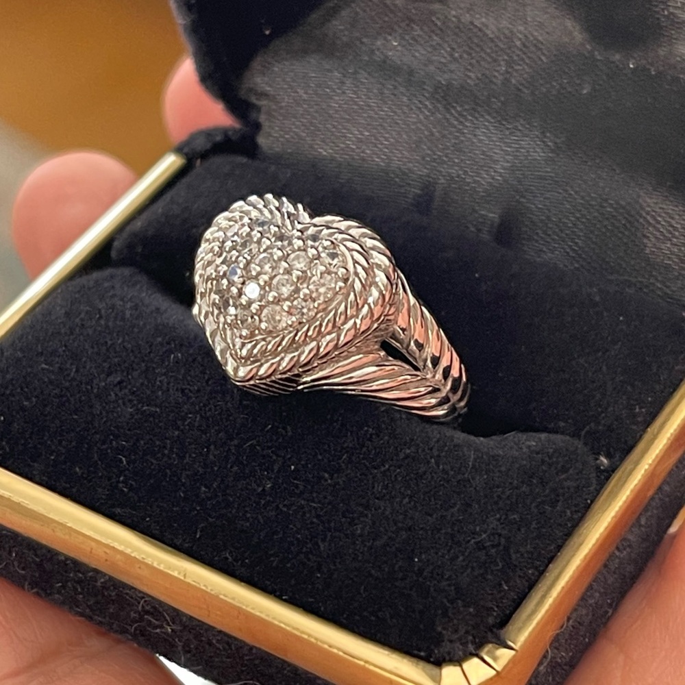 Judith Ripka Pave Set Cz Solid Sterling Silver Size 8… - Gem